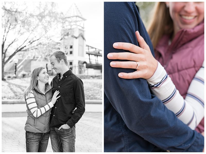 Fall Engagement Photos on the John T. Myers Pedestrian Bridge in ...