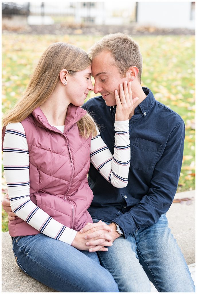 Fall Engagement Photos on the John T. Myers Pedestrian Bridge in ...